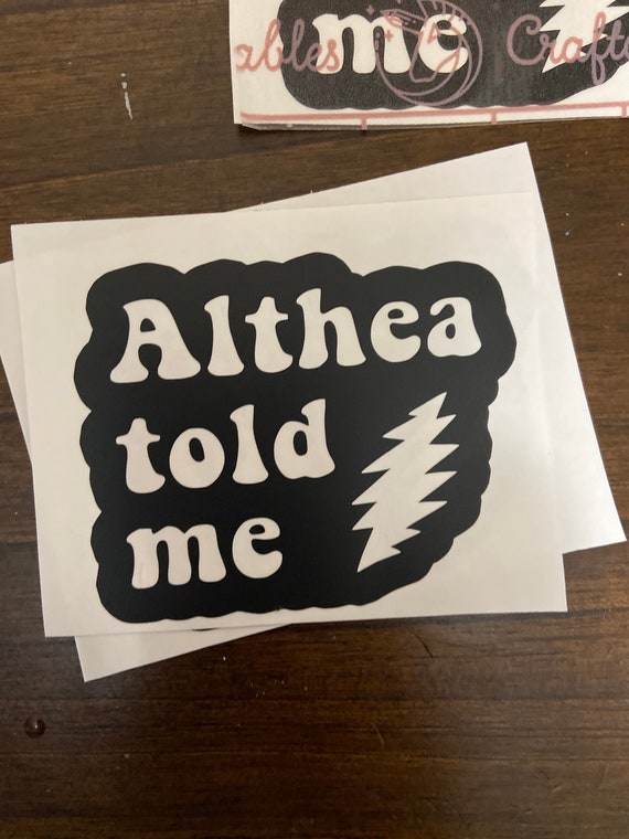 Althea Vinyl Decal | Etsy