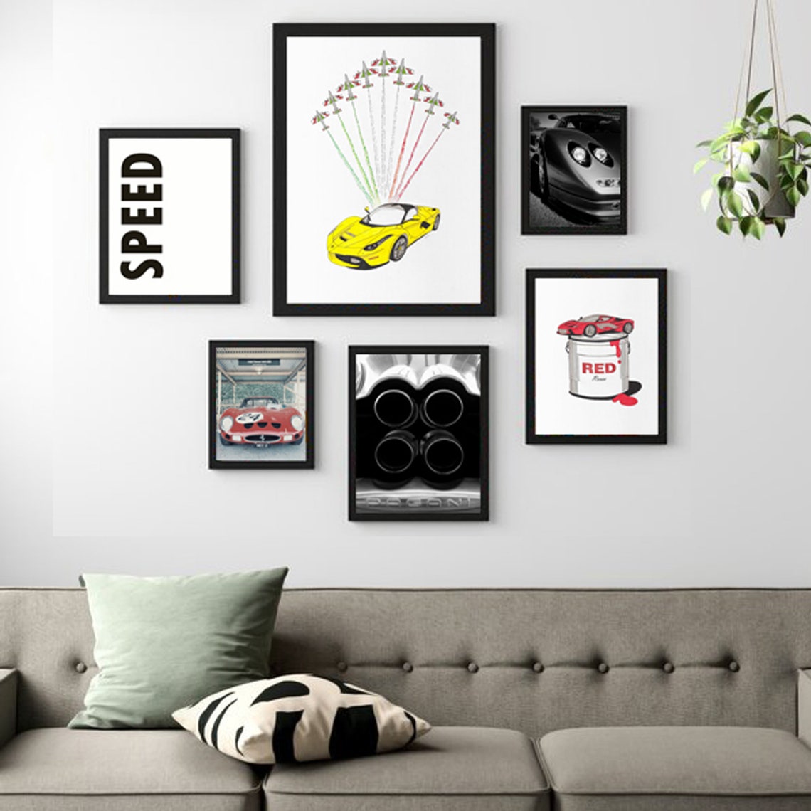 Ferrari Red Wall Art Print - Etsy