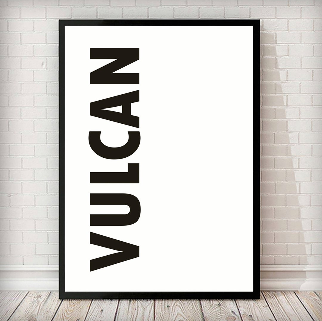 Vulcan Word Art Wall Print - Etsy