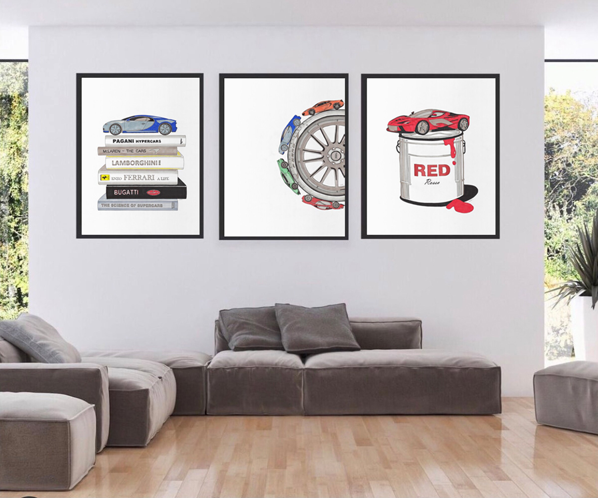 Ferrari Red Wall Art Print - Etsy