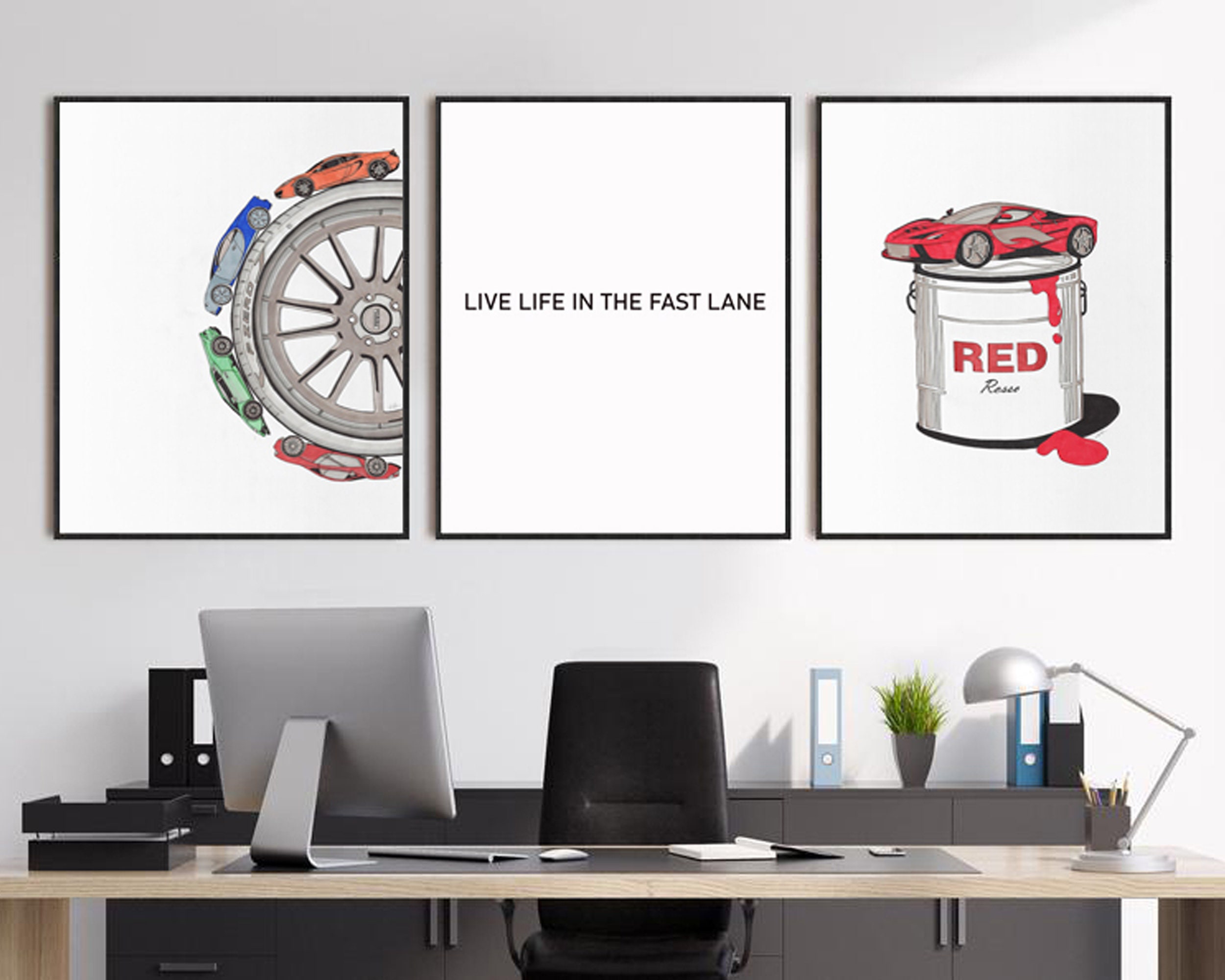 Ferrari Red Wall Art Print - Etsy