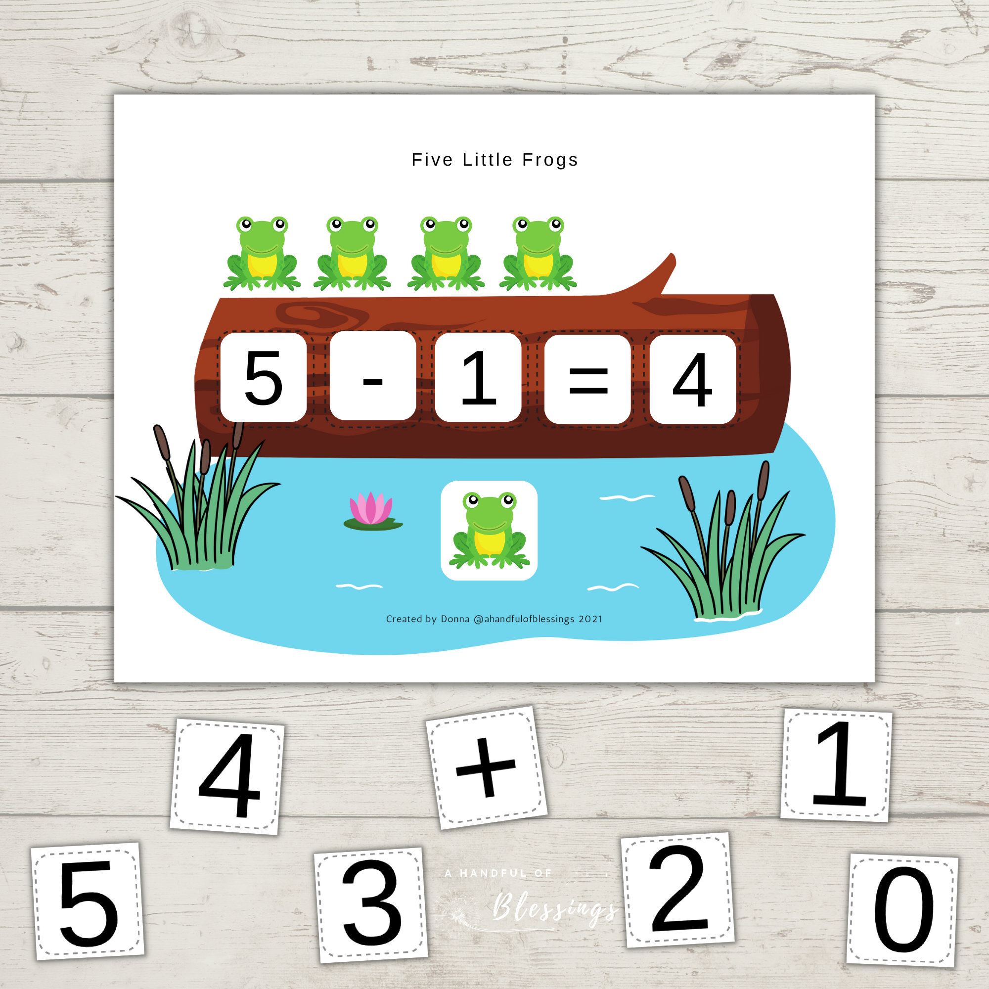 Five Little Frogs Early Years Math, Counting to 5, Tracing Numbers ...