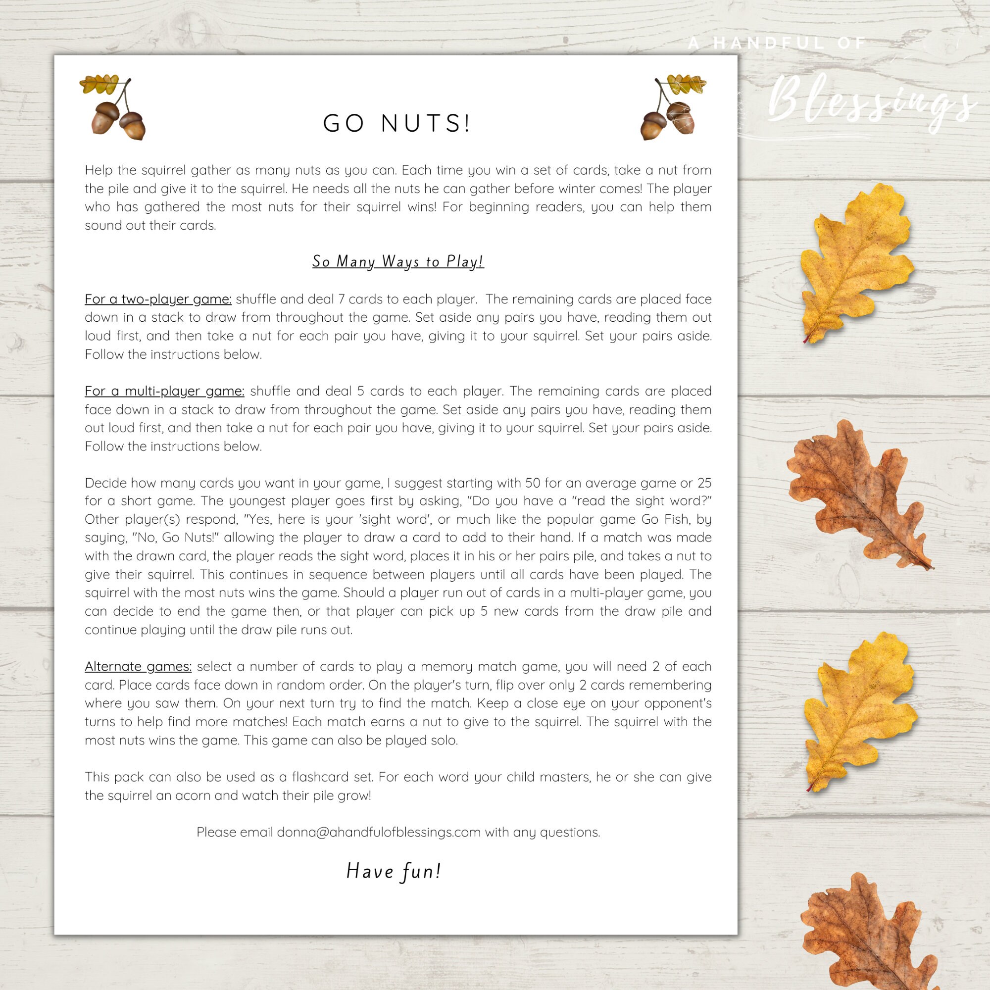 Go Nuts Level 2 Sight Word Card Game | Fry Second 100 Words, Printable ...