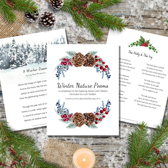 Winter Nature Poems Exploring Nature With Children Morning | Etsy