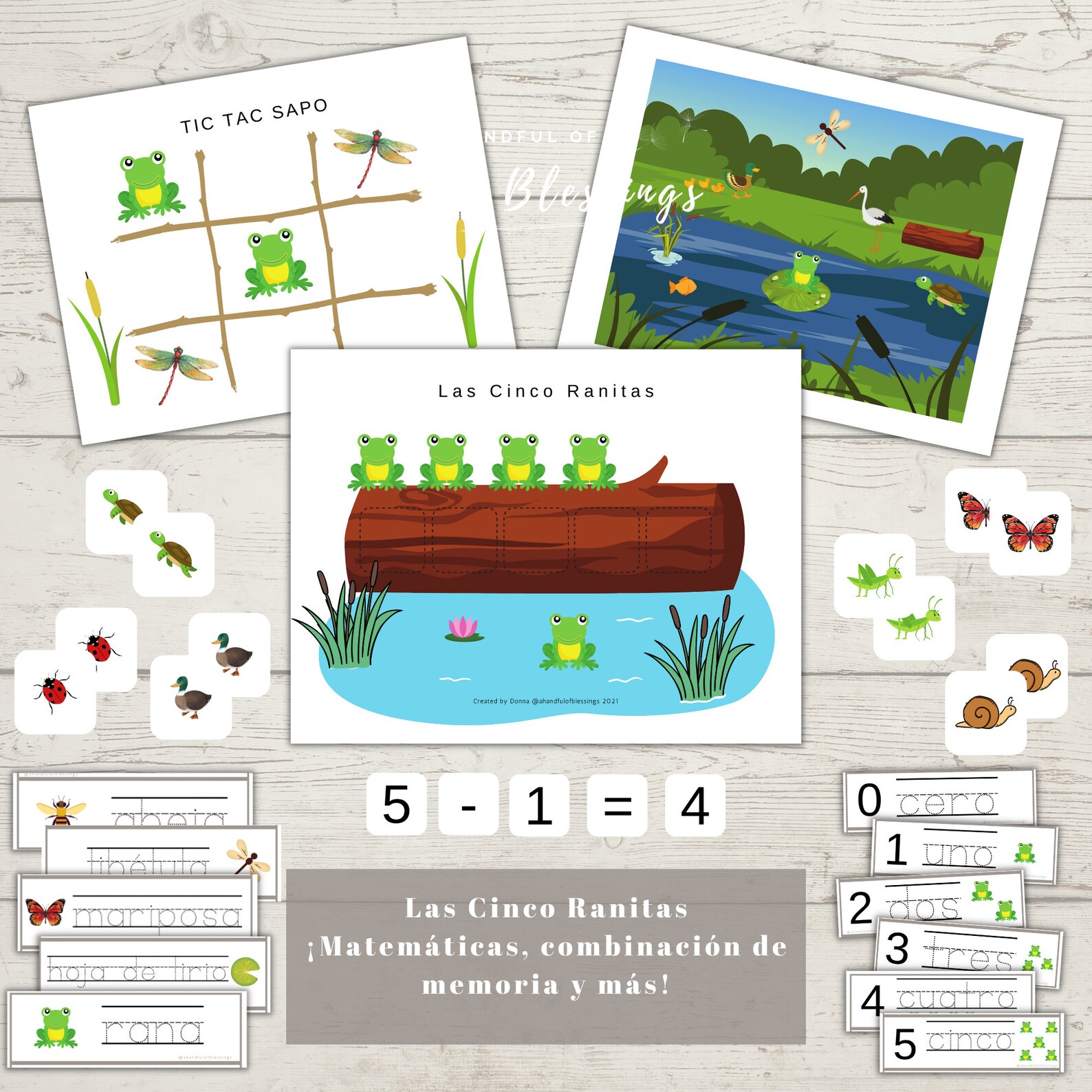 Spanish Five Little Speckled Frogs | Early Years Math, Letter Tracing ...