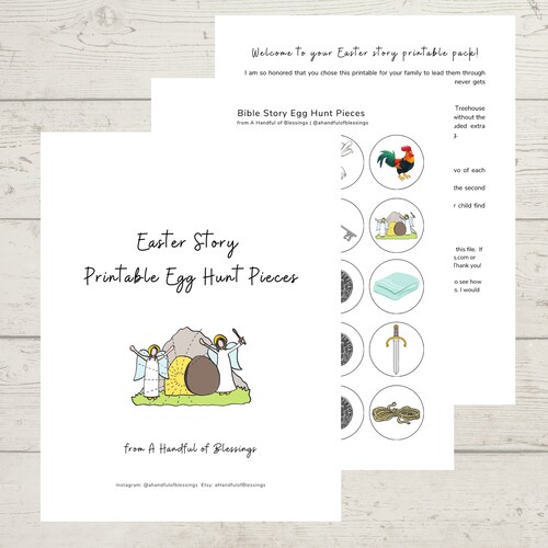 Easter Egg Scavenger Hunt Bible Story Printable Christian - Etsy