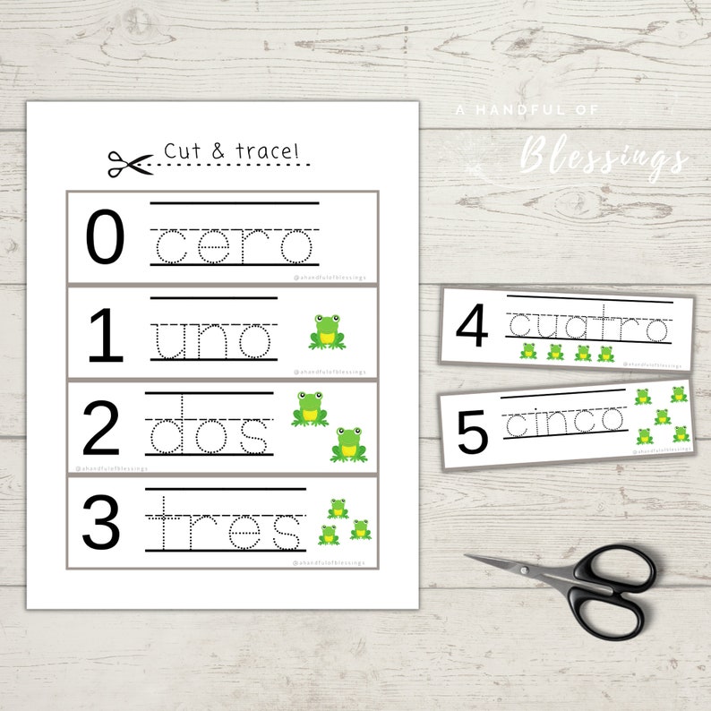 Spanish Five Little Speckled Frogs | Early Years Math, Letter Tracing ...