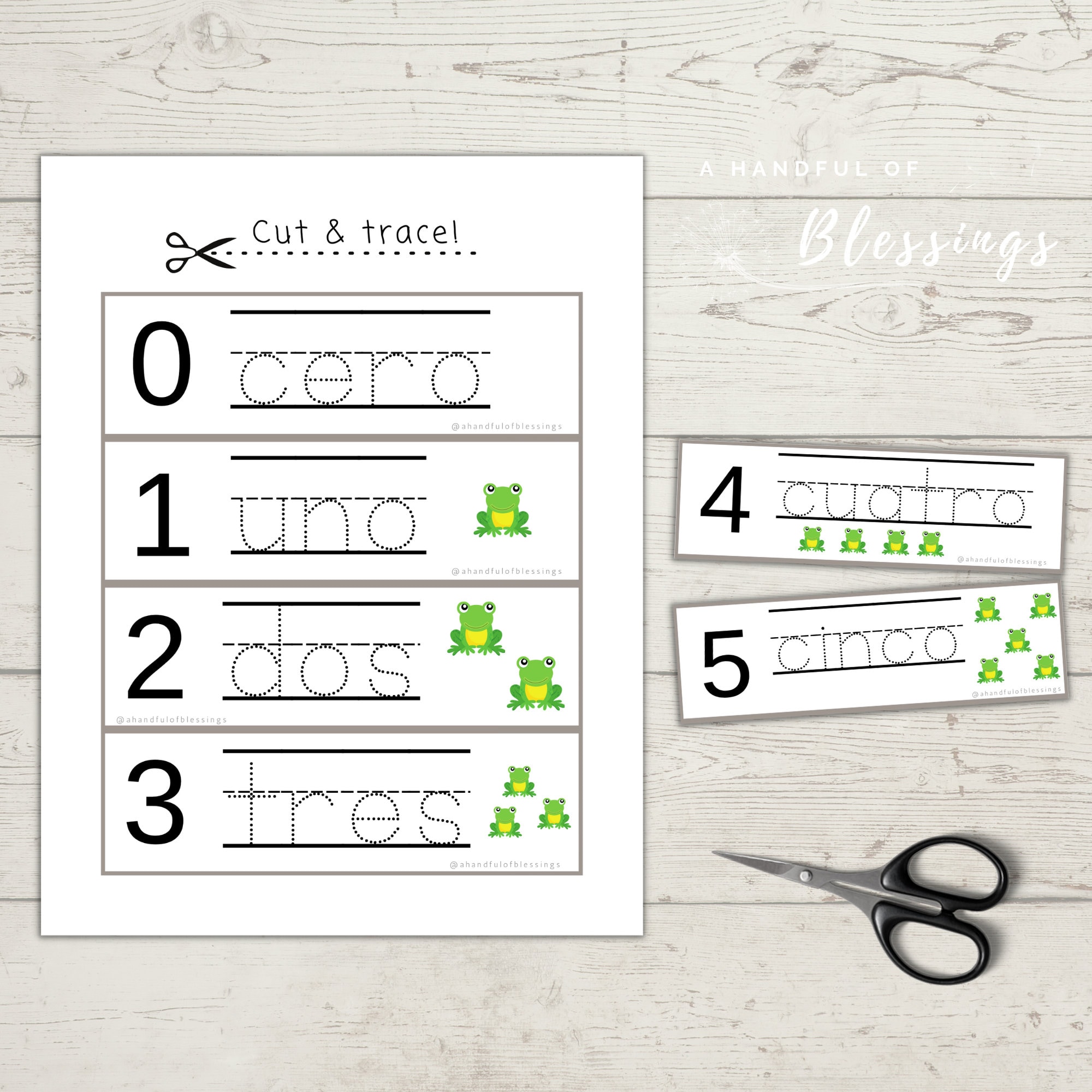 Spanish Five Little Speckled Frogs | Early Years Math, Letter Tracing ...