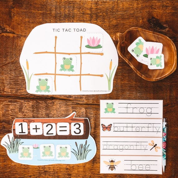 Five Little Frogs early years math counting to 5 memory | Etsy