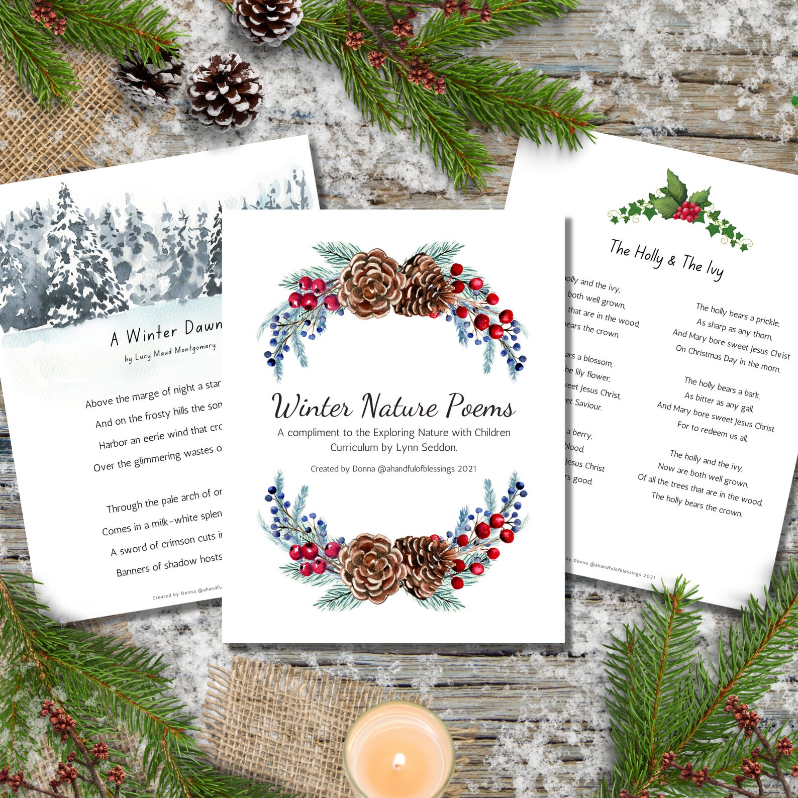 Seasonal Nature Poems, Printable Poems, Charlotte Mason, Homeschool ...
