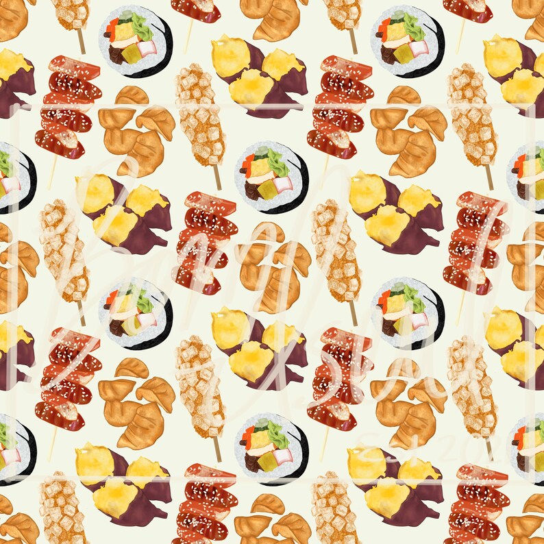 Korean Street Food Repeat Pattern *DIGITAL DOWNLOAD - Etsy