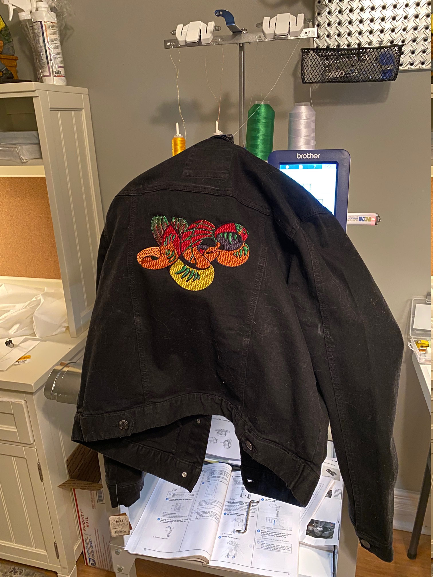 YES Large Embroidery Design for Back of Jean Jacket - Etsy