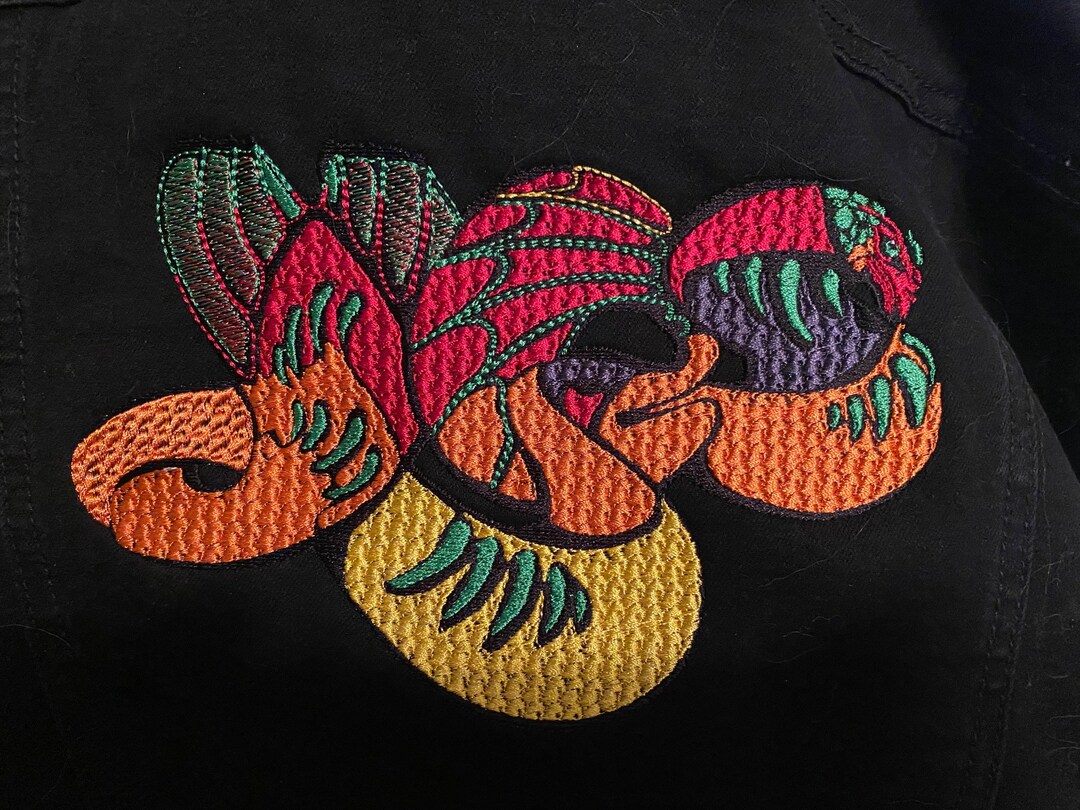 YES Large Embroidery Design for Back of Jean Jacket - Etsy