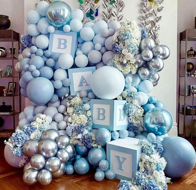 Blue Balloon Arch Boy Baby Shower Garland Kit 141pcs - Etsy