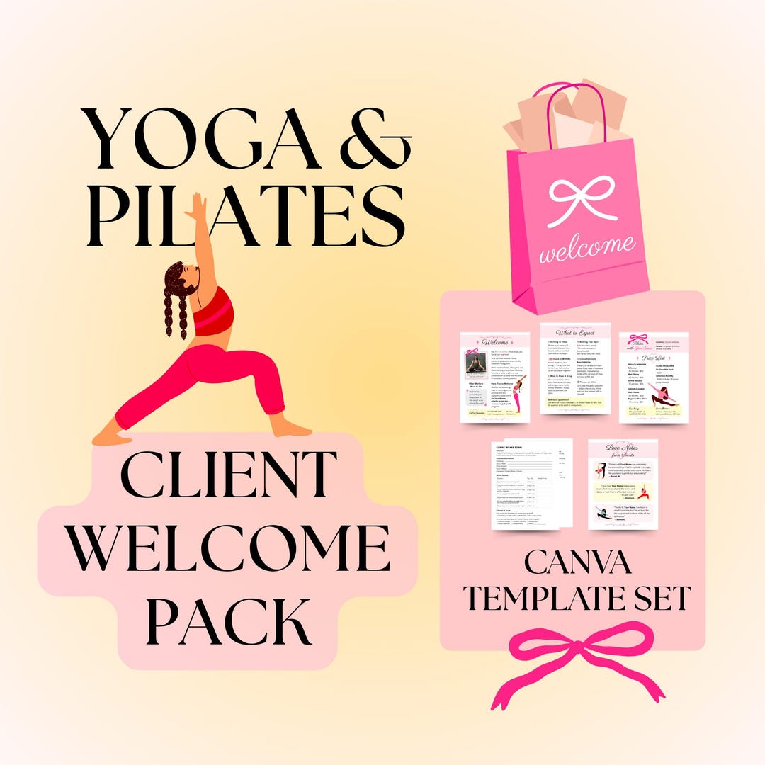Pilates & Yoga Instructor Kit: Client Documents, Class Forms, Pilates ...