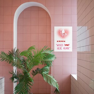 Girly Aesthetic Toilet Print Would Poop Here Again Coquette Funny ...