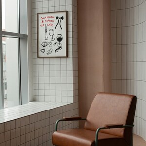 Soulmates & Staying Out Late Print, Coquette Kitchen Wall Art, Black ...