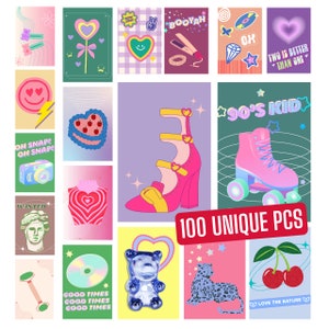 Y2K Wall Collage, 90s Posters BUNDLE, Preppy Aesthetic Gallery Wall Set ...