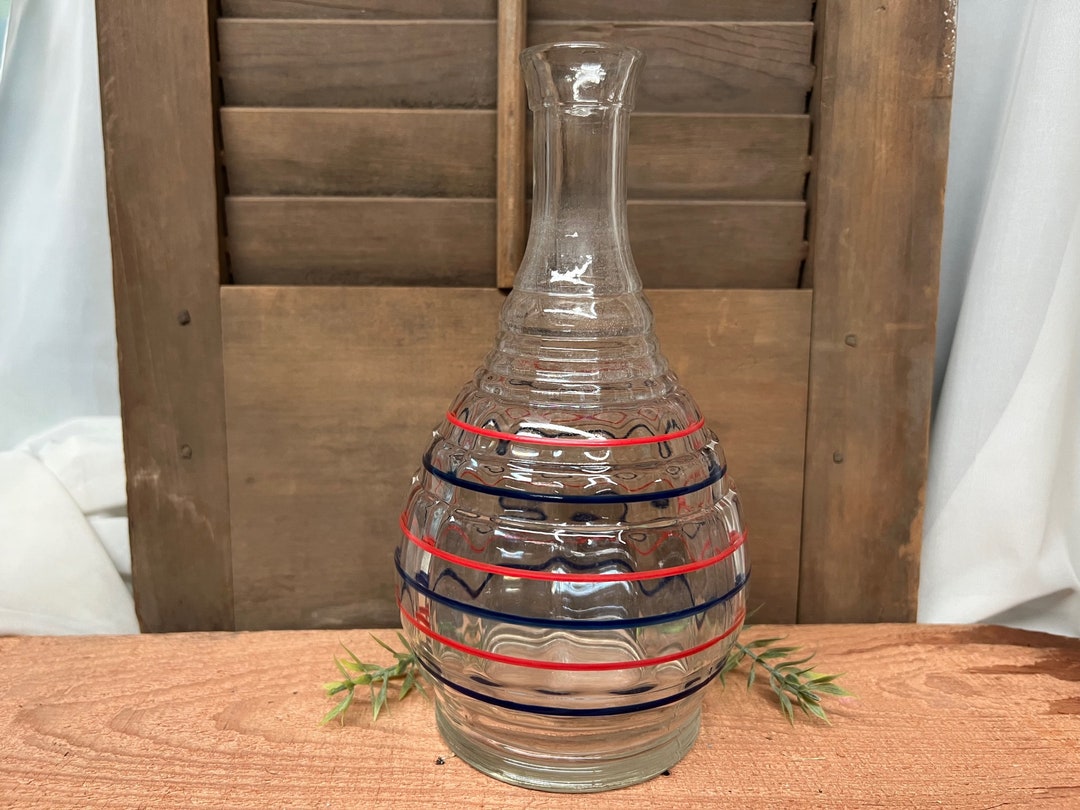 Vintage Ribbed Bottle - Etsy