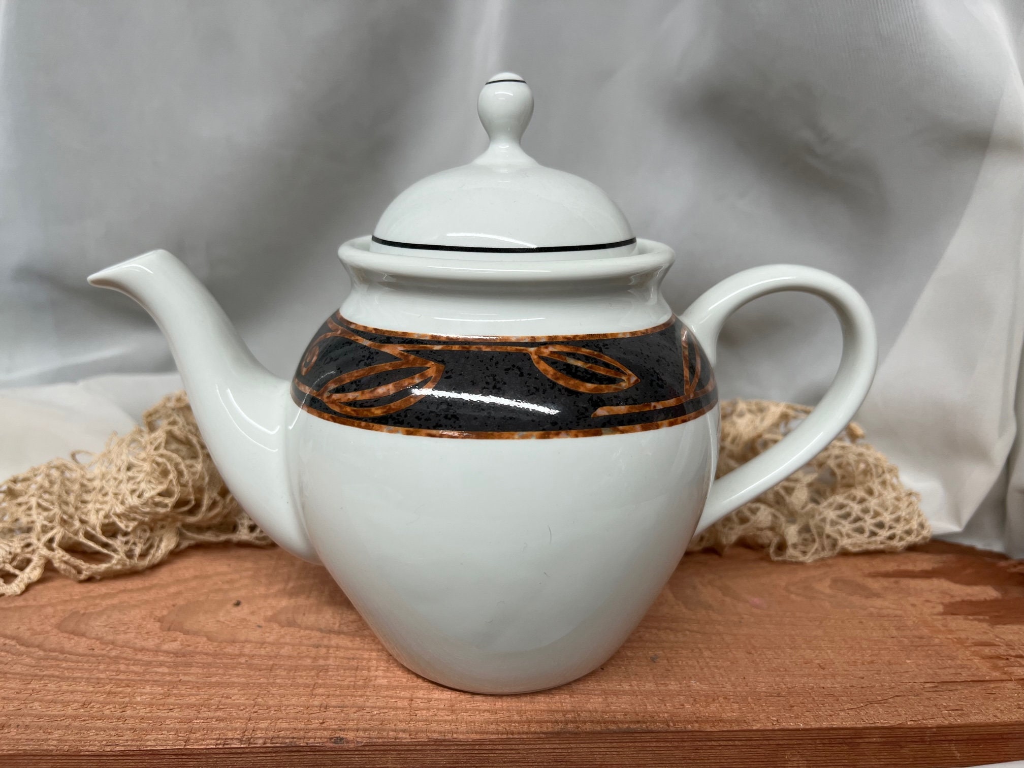 Casual Images by Lenox Teapot in Cafe Java Pattern - Etsy