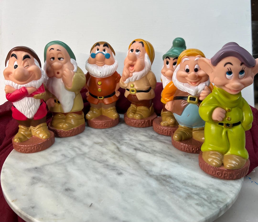 Vintage Disney Seven Dwarfs Plastic Figurines 5.5 Inches - Etsy