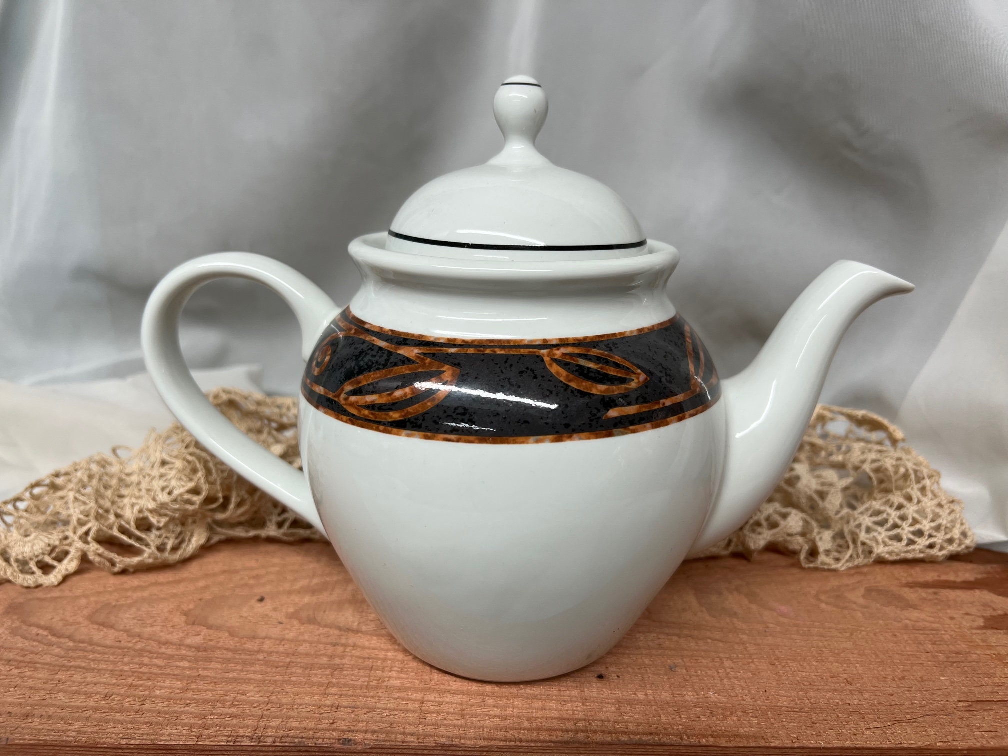 Casual Images by Lenox Teapot in Cafe Java Pattern - Etsy