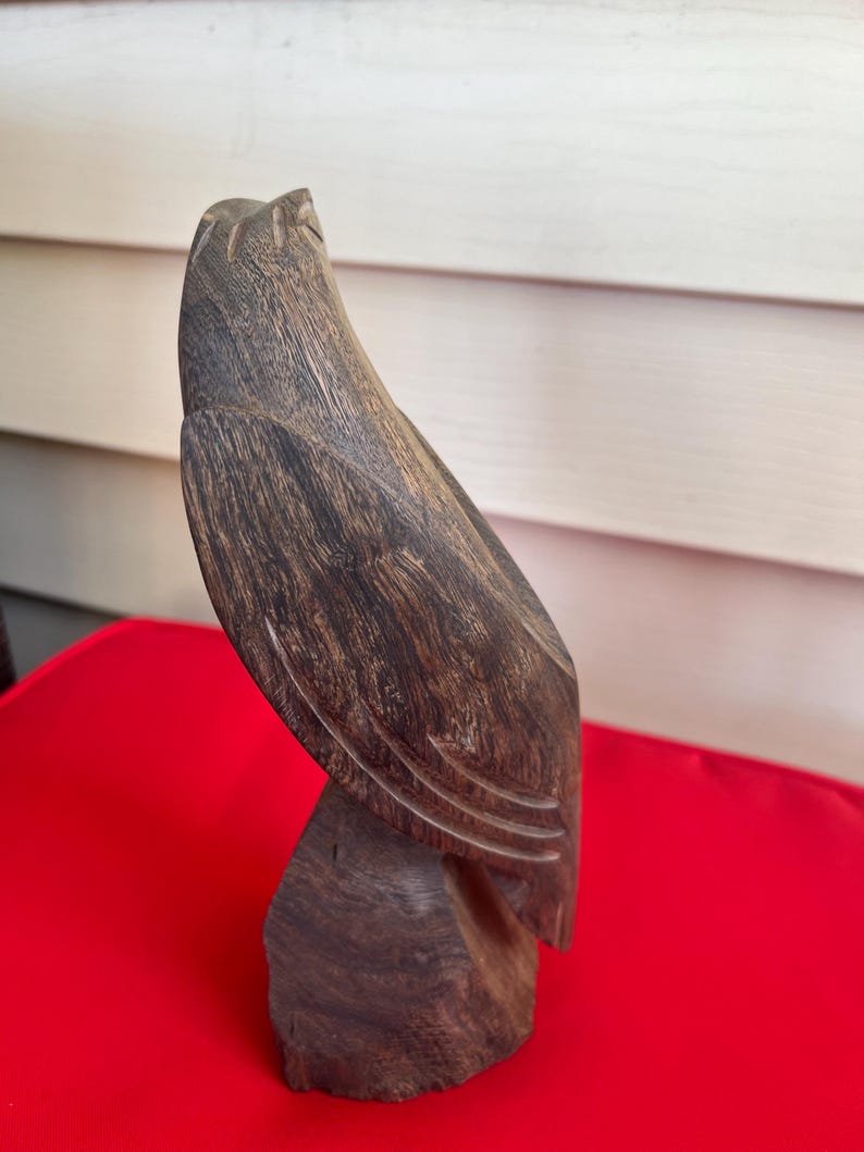 Vintage MCM Carved Wood Falcon Eagle Hawk - Etsy
