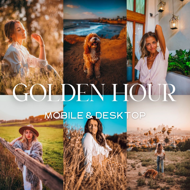Golden Hour Lightroom Presets: Mobile & Desktop, Warm Sunny Filter - Etsy