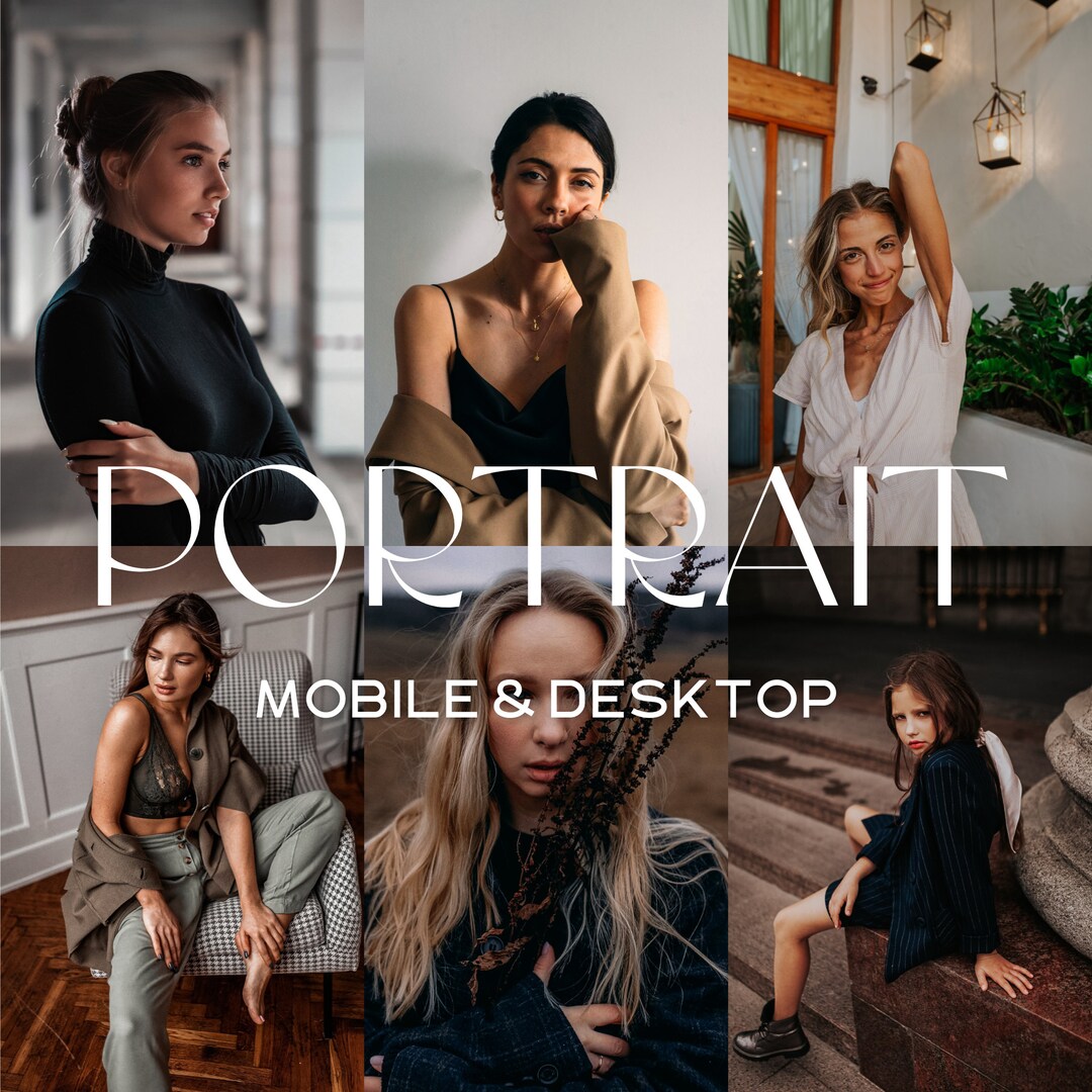 Portrait Lightroom Presets: Natural Tones, Mobile & Desktop (DNG, XMP ...