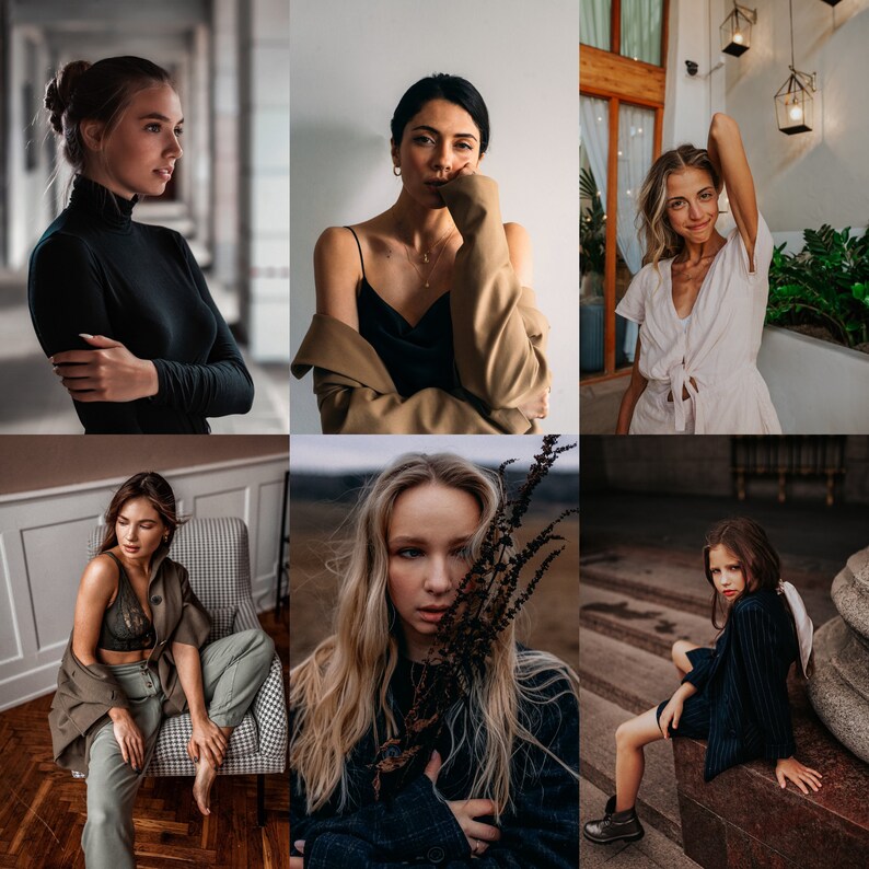 20 PORTRAIT Lightroom Mobile and Desktop Presets, Natural Tones Preset, Clean Preset, No Filter ...