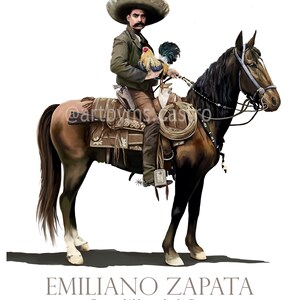 Emiliano Zapata, Gallos, Chocolate Grey, Revolutionary, Mexico ...