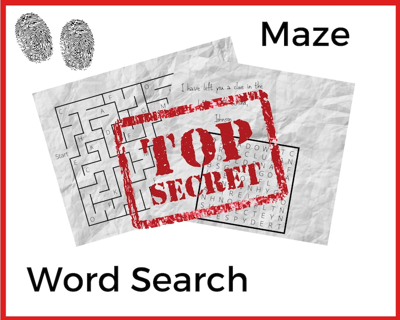 Secret Agent Mystery Mission for Kids Printable Spy Escape Room Game ...