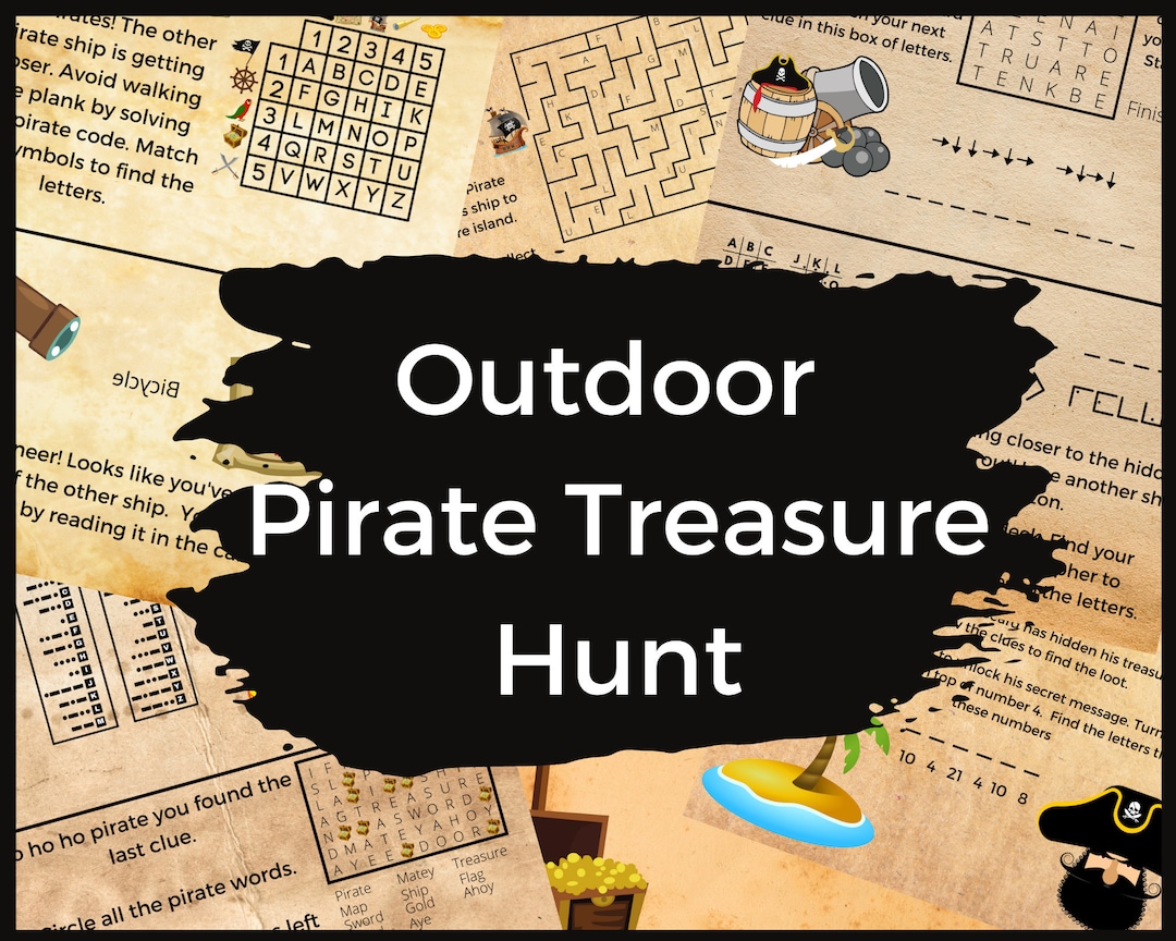 Outdoor Pirate Treasure Hunt for Kids Pirate Scavenger Hunt Clues ...
