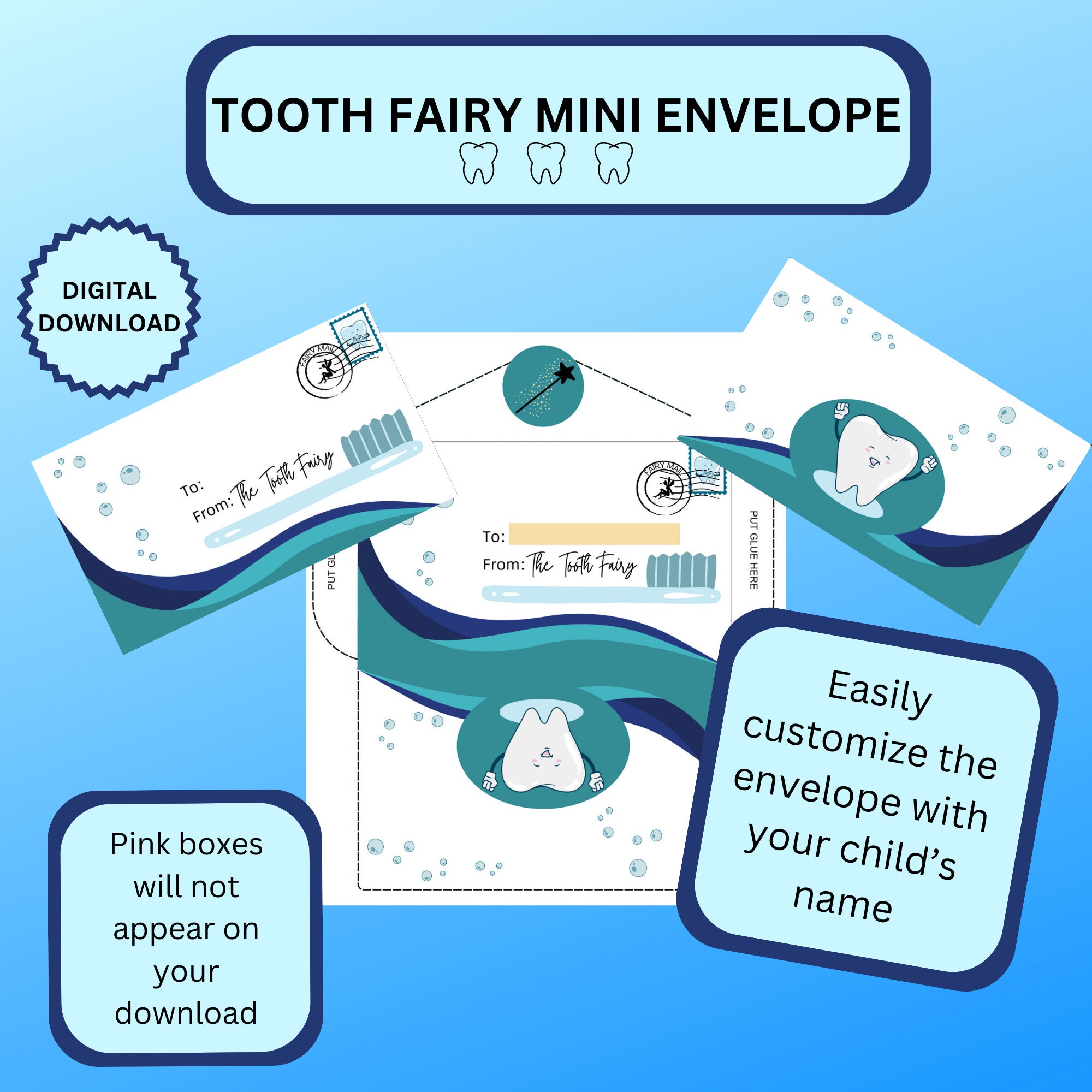 Missing Tooth Note From Tooth Fairy Swallowed Tooth Printable Note for ...
