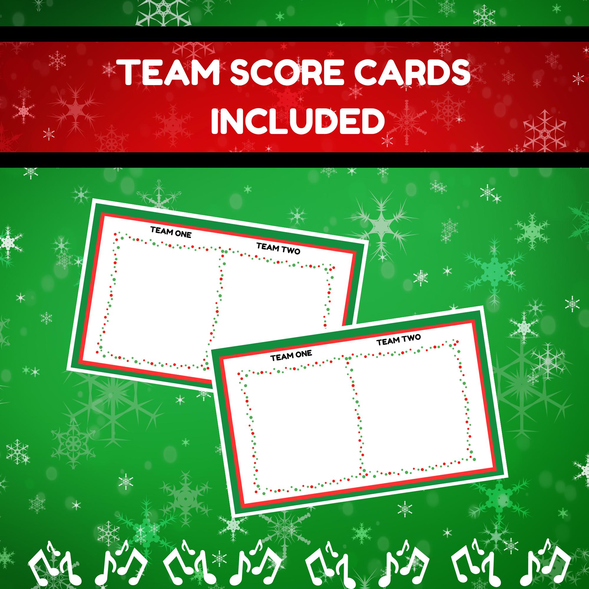 Christmas Party Game Finish the Lyrics; Printable Song Trivia Game ...