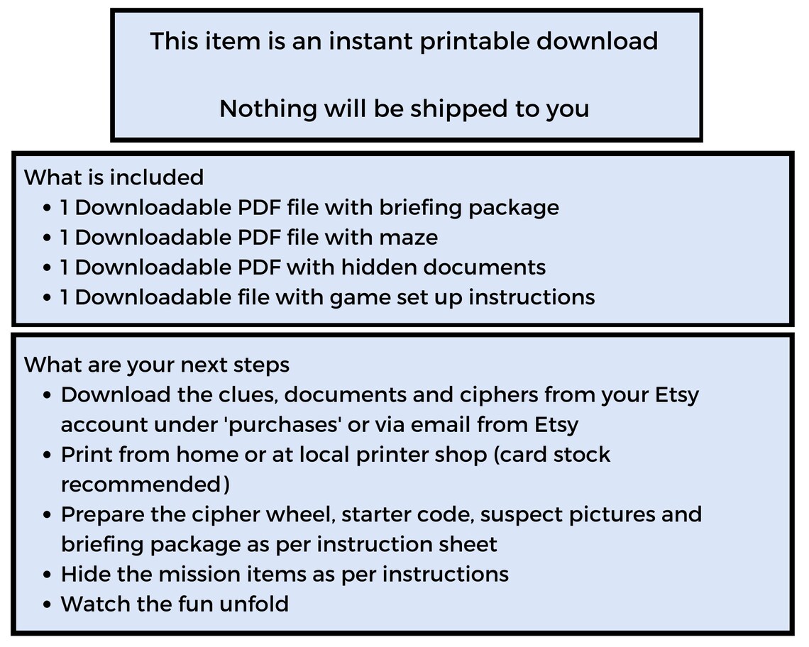 Secret Agent Mystery Mission for Kids Printable Spy Escape Room Game ...