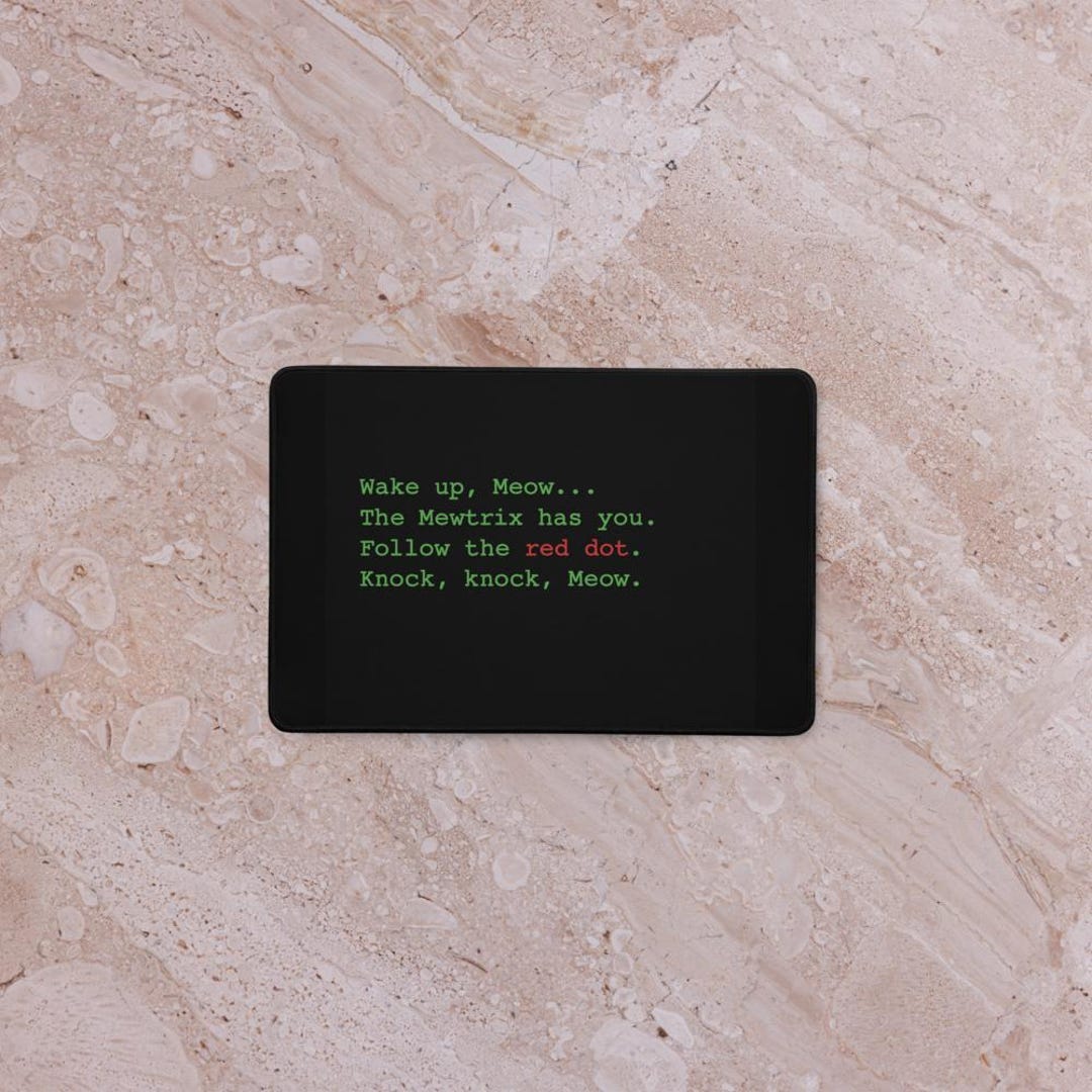 The Mewtrix Desk Mat – Funny Cat Mouse Pad for Gamers & Coders - Etsy