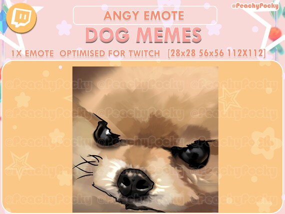 Twitch Emote 1x Angy Dog Dog Meme Twitch Emotes / Streamer / | Etsy