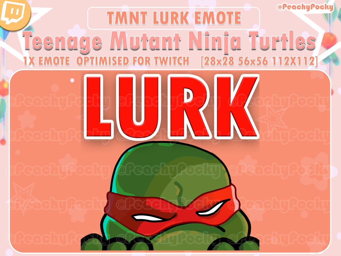 Twitch Emote Lurk Teenage Mutant Ninja Turtles Twitch | Etsy