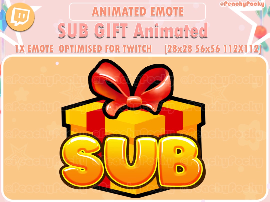 Animated Sub Twitch Emote Streamer 1x Animated Sub Gift Emote - Looping ...