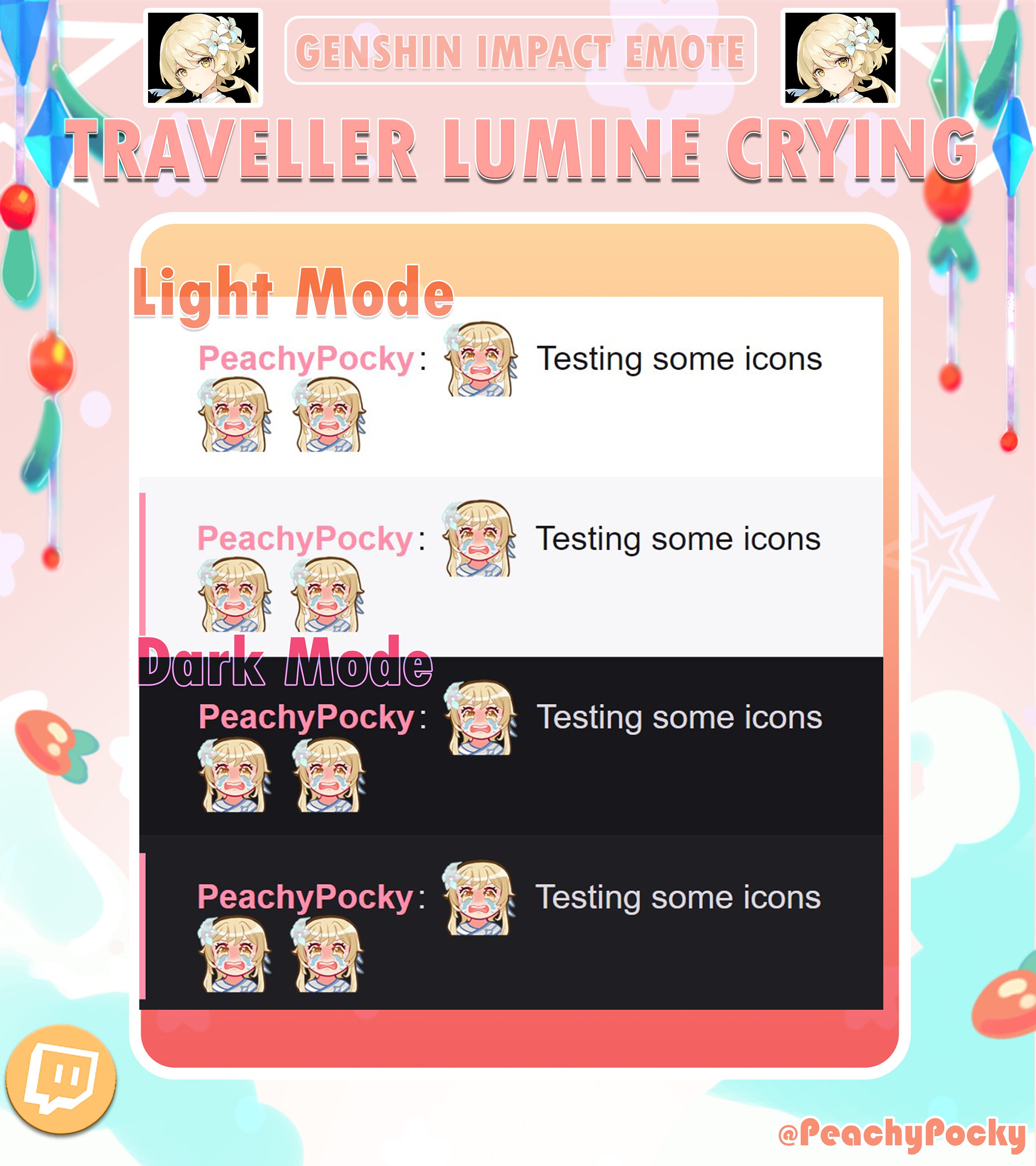 Genshin Impact Twitch Emote Streamer 1x Genshin Twitch Meme Emotes ...