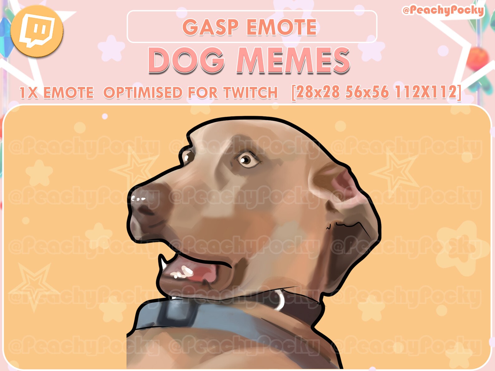 Twitch Emote 1x Gasp Dog Dog Meme Twitch Emotes / Streamer / Youtube ...