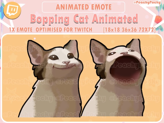 Twitch Emote 1x Bop Cat Animated Cat Meme Twitch Emotes / - Etsy