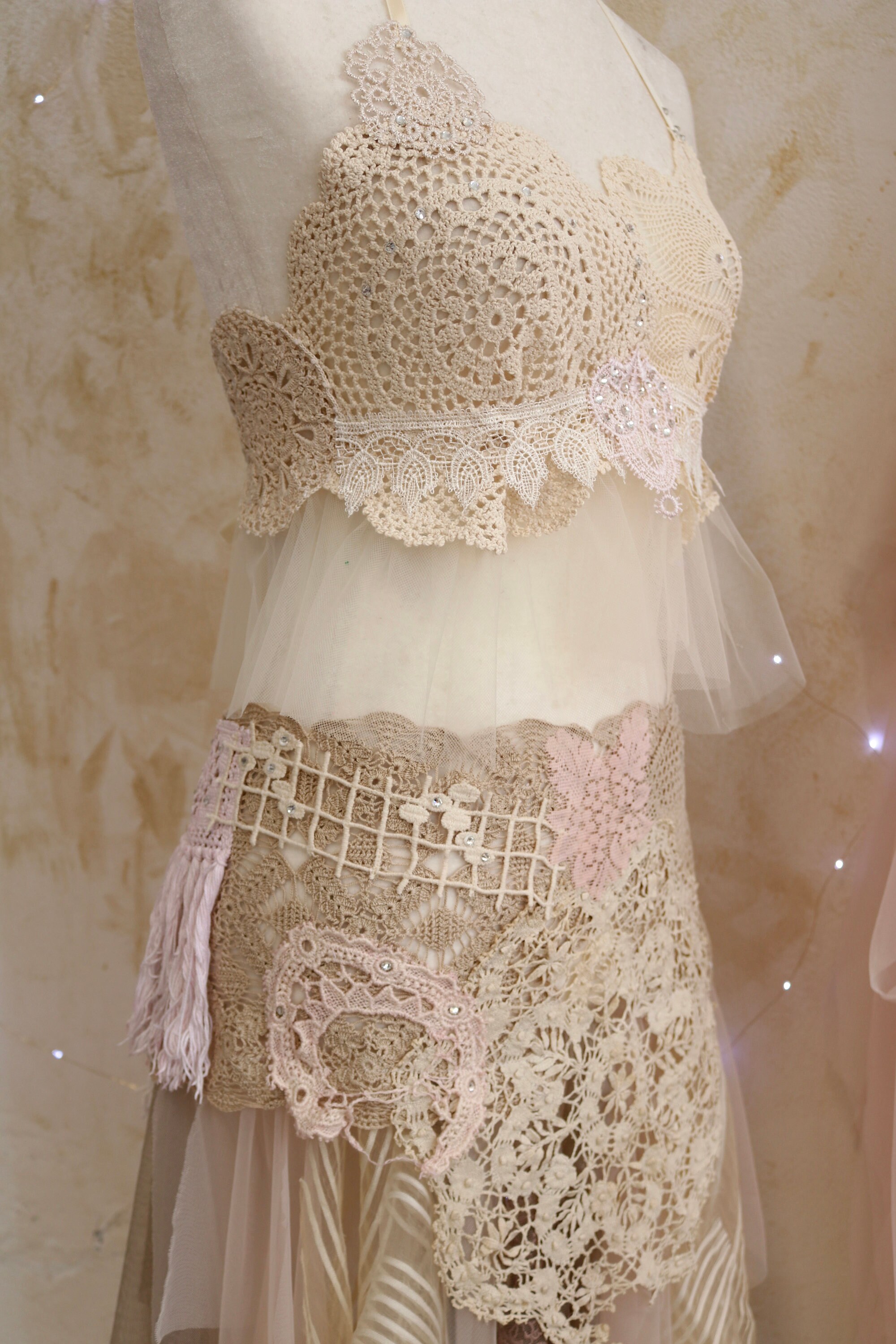 Fairy Set Handmade With Antiques Boho Ragged Fairy Festival Outfit 2 ...