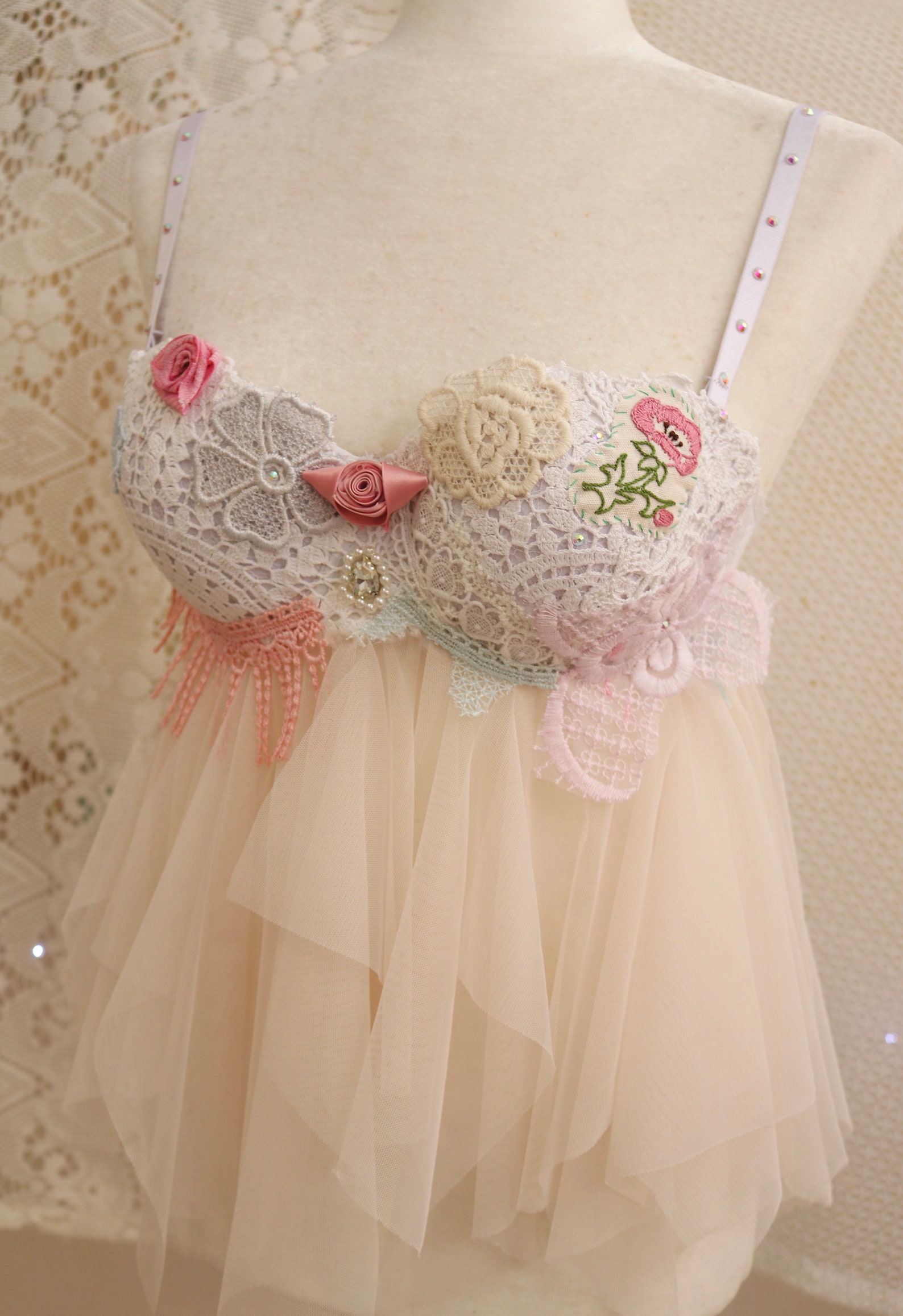Bustier Fairy Top Fairytale Festival Outfit Upcycled Wearable Art Boho ...