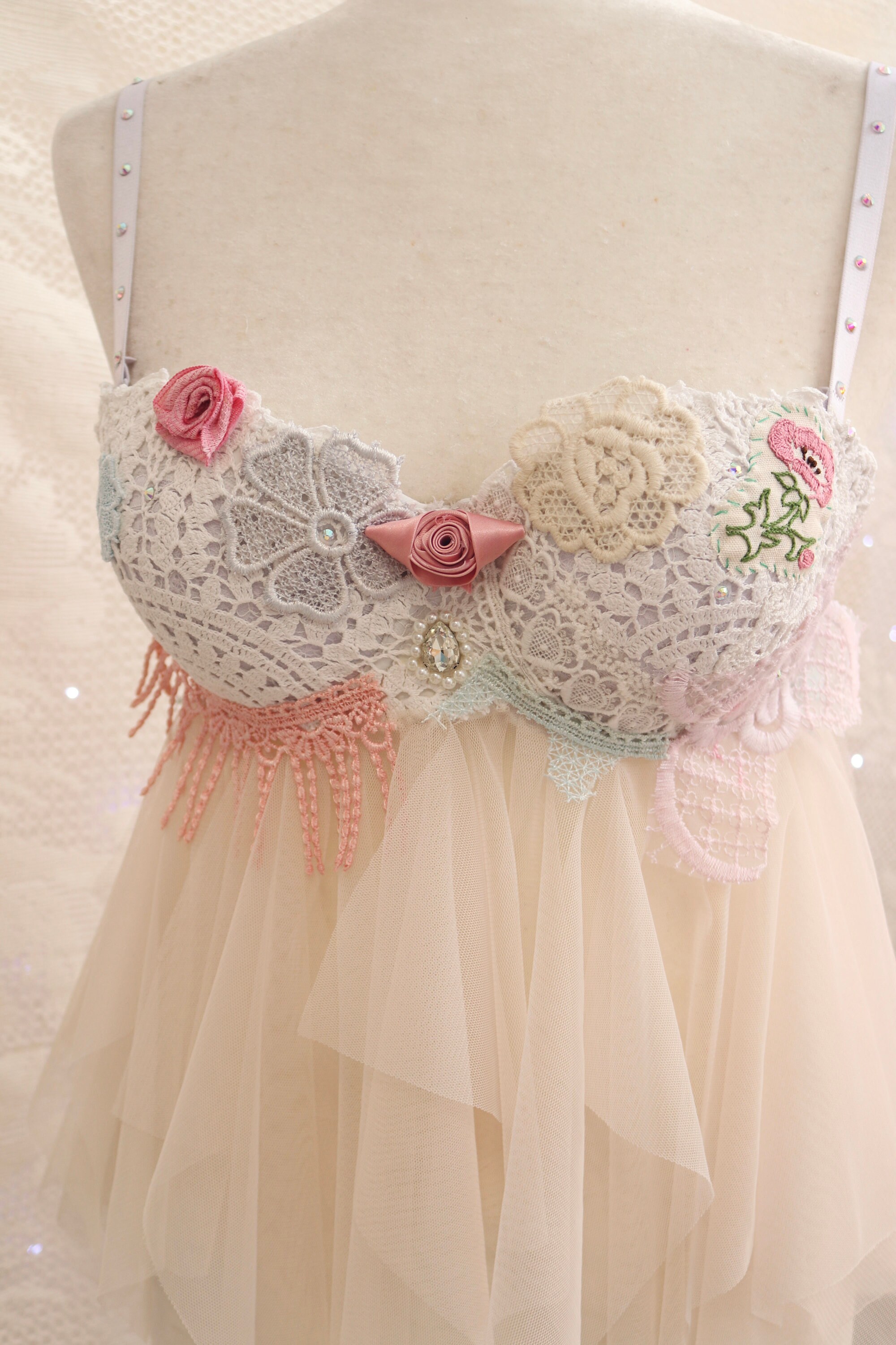 Bustier Fairy Top Fairytale Festival Outfit Upcycled Wearable Art Boho ...