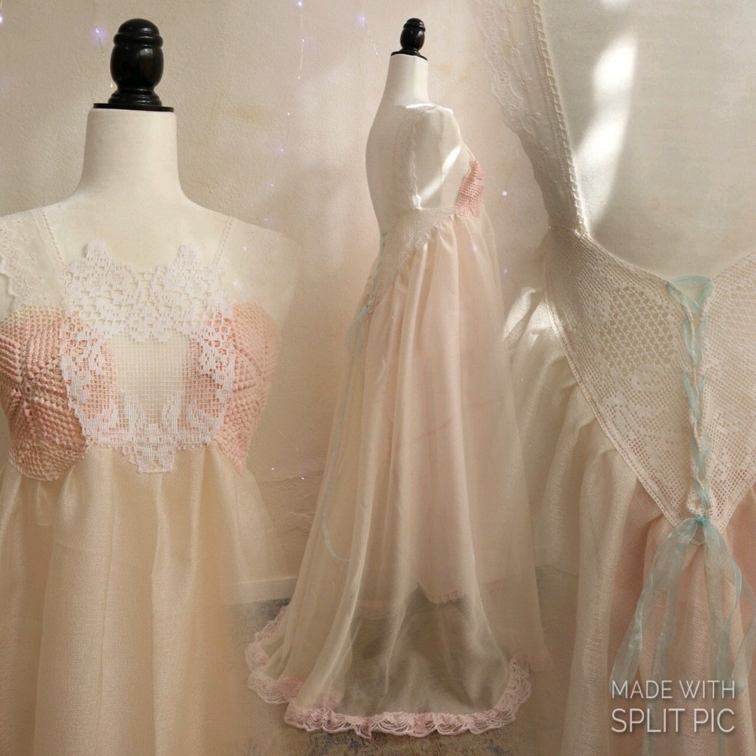 Handmade Ethereal Cottage Gown Unique Upcycled Flowy Cottage Dress ...