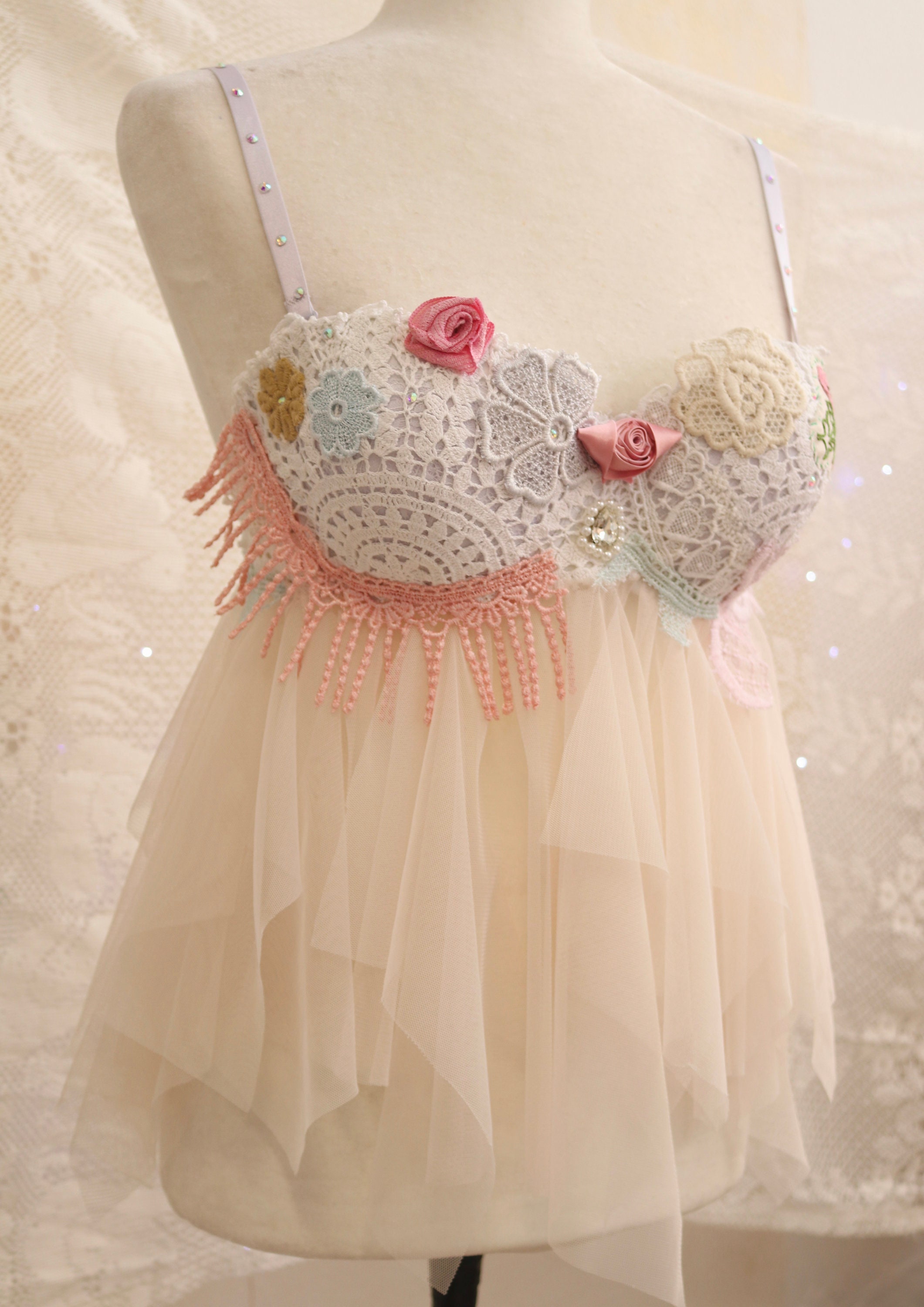 Bustier Fairy Top Fairytale Festival Outfit Upcycled Wearable Art Boho ...