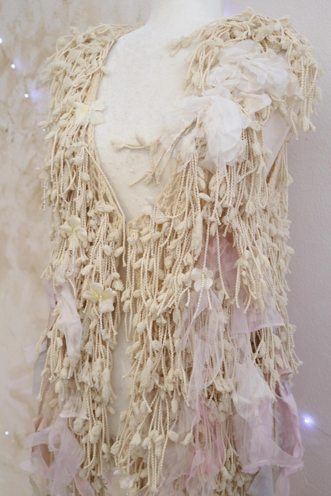 Fairy Viking Upcycled Ragged Vest Unique Rustic Chic Enchanting Vest ...