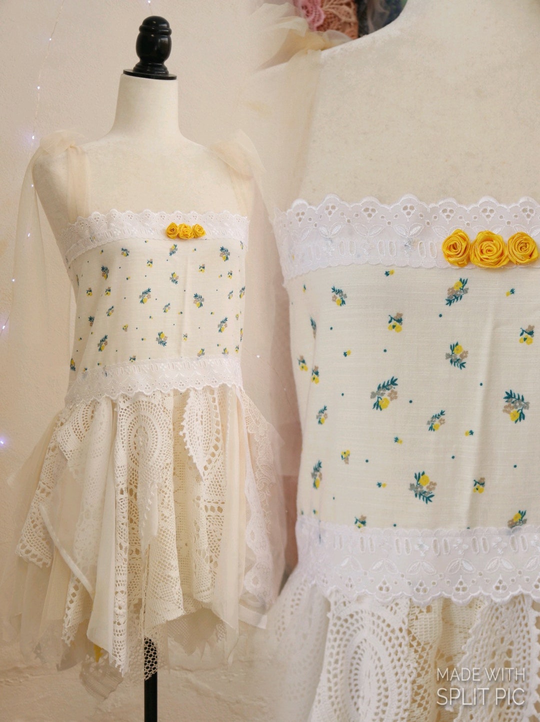 Handmade Ragged Cottage Chic Dress - Unconventional Fairy Wedding ...